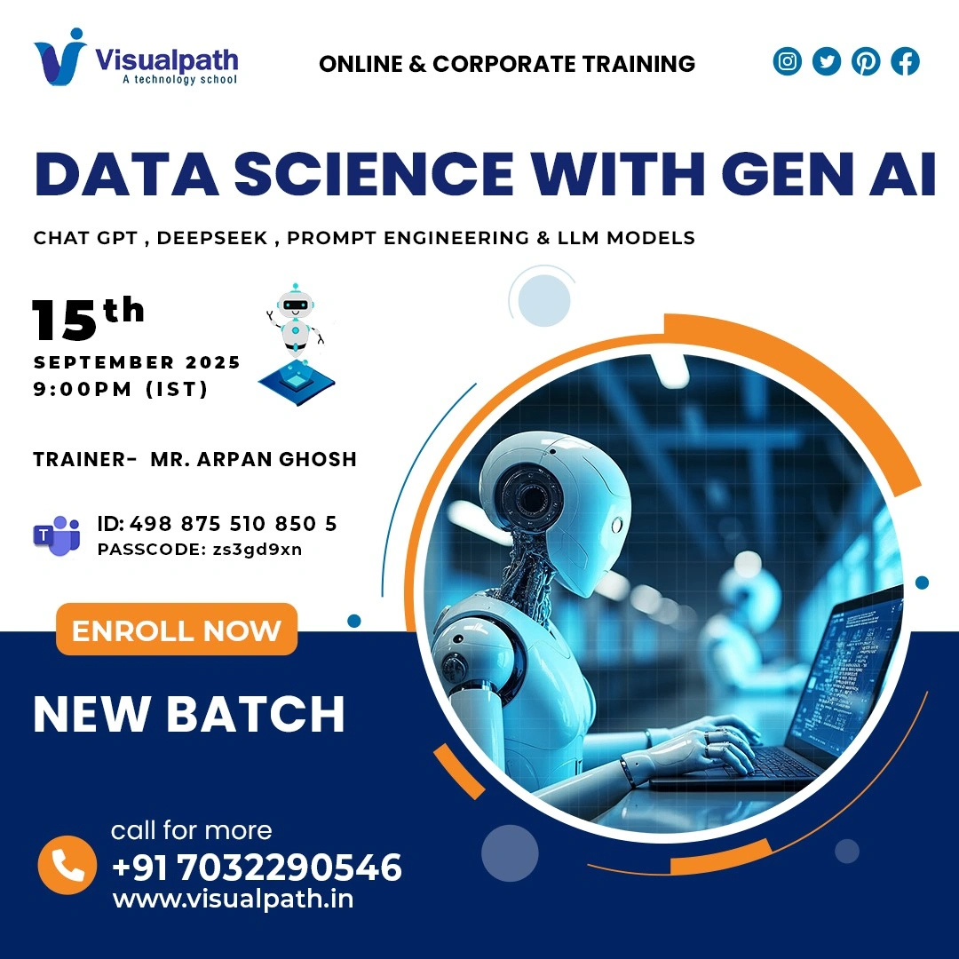 Data Science with Generative AI Course – 2025 (Updated) | Visualpath